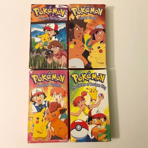 Other | Lot Of 4 Pokemon Vhs Picture Perfect Thunder Shock Fashion ...